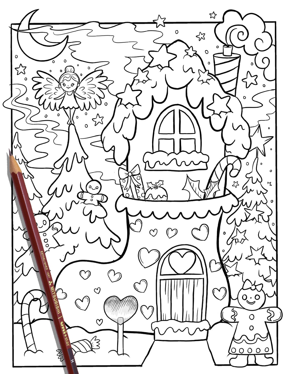 Christmas Coloring Page Xmas Coloring Page, CHRISTMAS Coloring Page ...