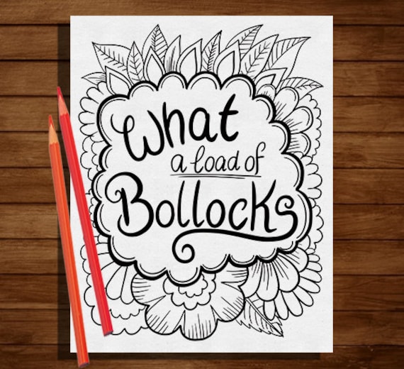 Sweary Coloring Page Swearing Coloring Pages Sweary - Etsy Australia