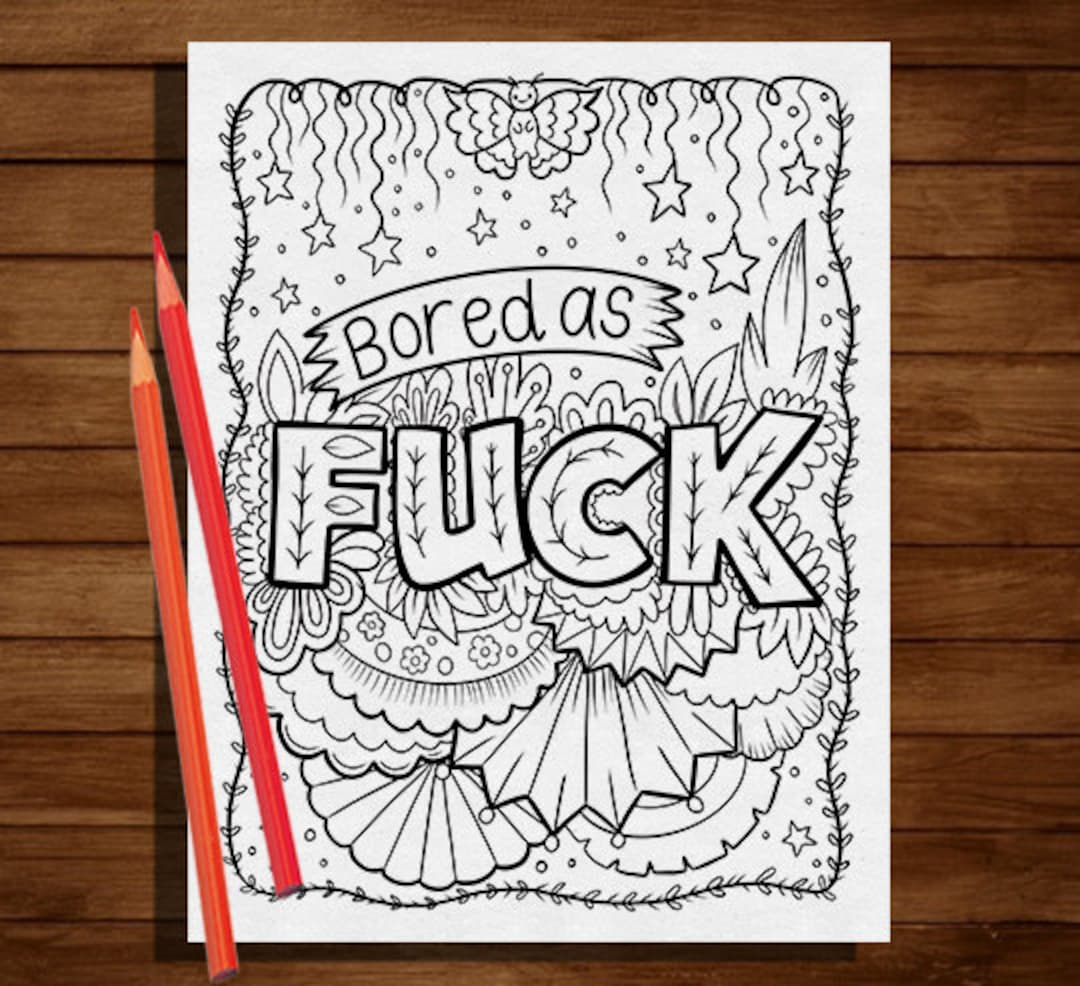 Sweary Coloring Page , Swearing Coloring Pages, Sweary Coloring Book ...