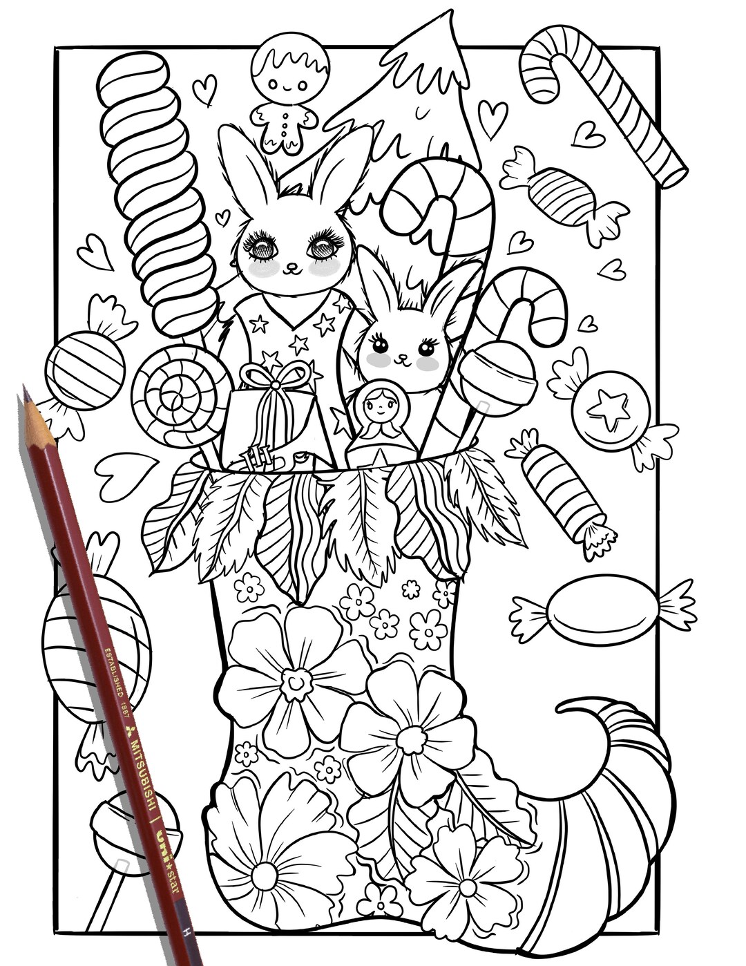 Christmas Coloring Page Xmas Coloring Page, CHRISTMAS Coloring Page ...