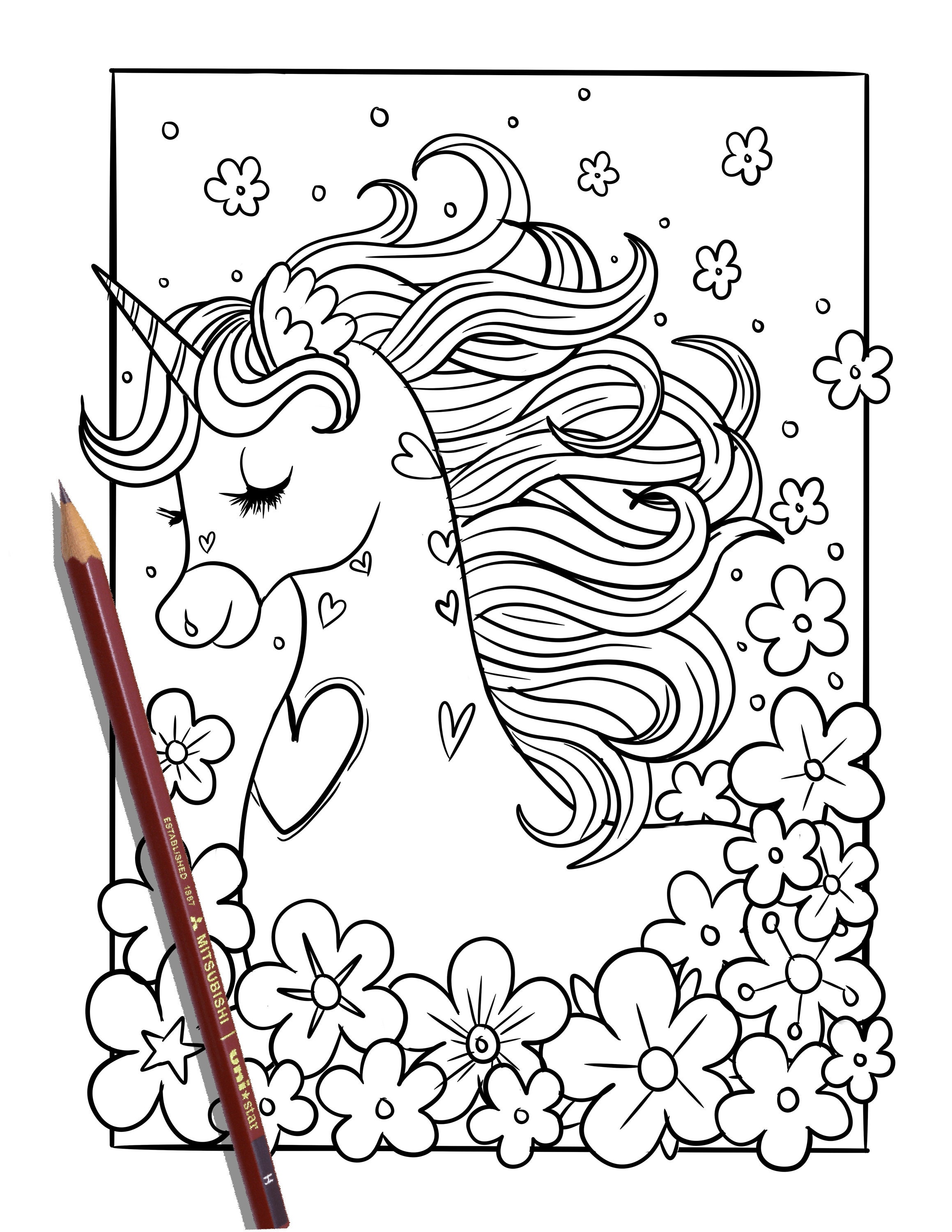 Unicorn, Unicorn Coloring Page, Unicorns Coloring Page for Kids ...