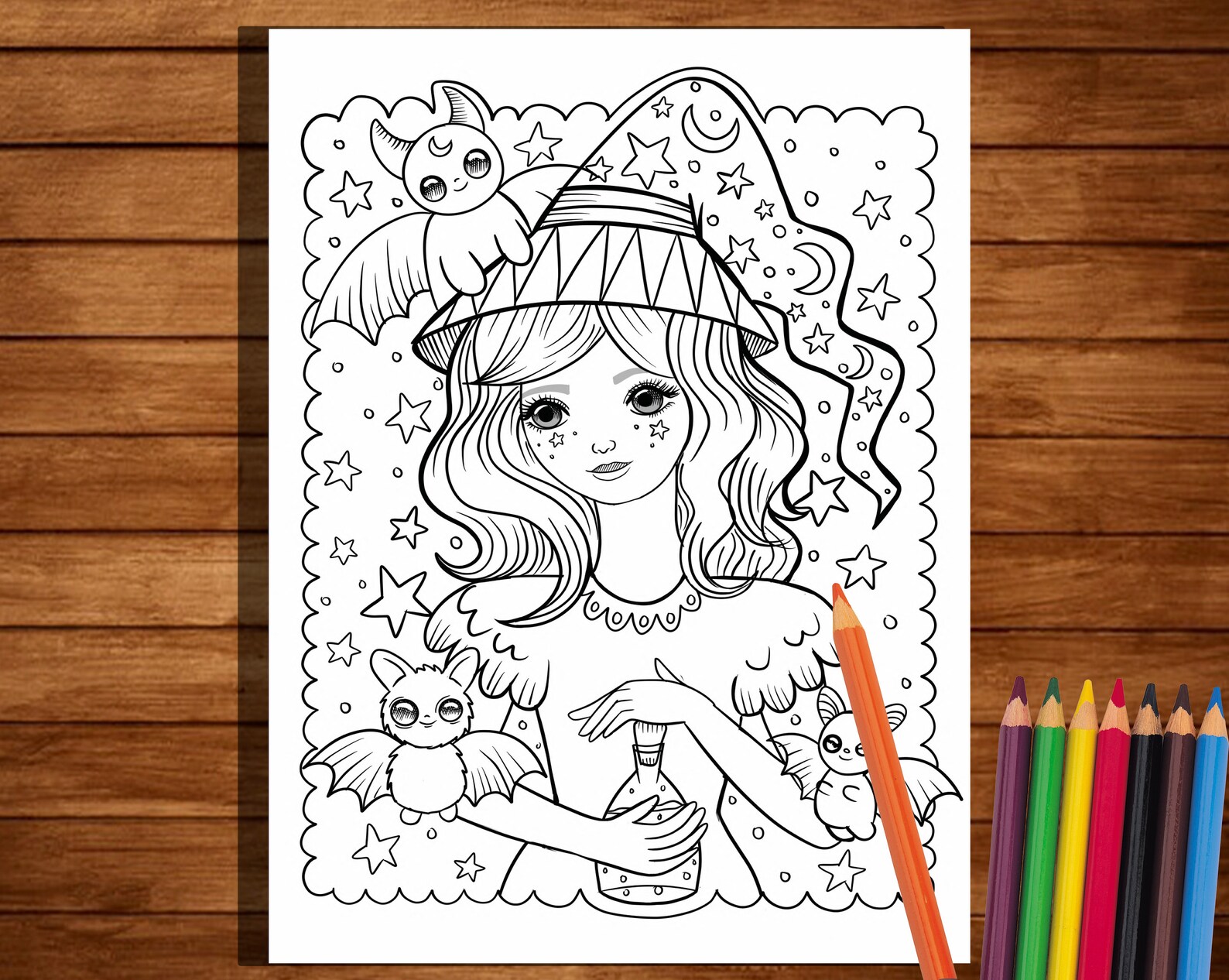 EDWINA MC NAMEE Coloring Books Halloween Coloring Book Contains Witches ...
