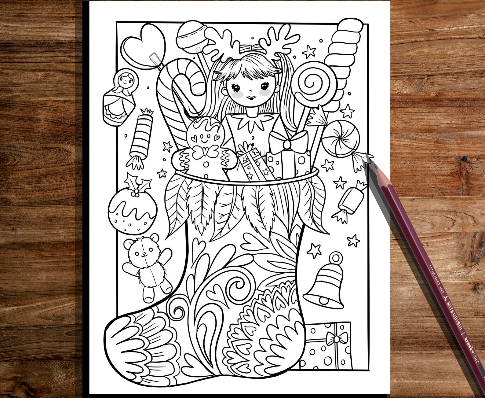 Christmas Coloring Page Xmas Coloring Page, CHRISTMAS Coloring Page ...