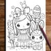 PRINTABLE Cute Easter Coloring Page, Hand-drawn Coloring Sheet, Easter ...