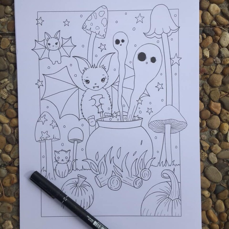Autumn Dreamlings, Halloween Fun, Halloween Witch, Whimsical Coloring ...