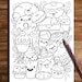 PRINTABLE Cute Dessert Coloring Page, Hand-drawn Coloring Sheet, Sweet ...