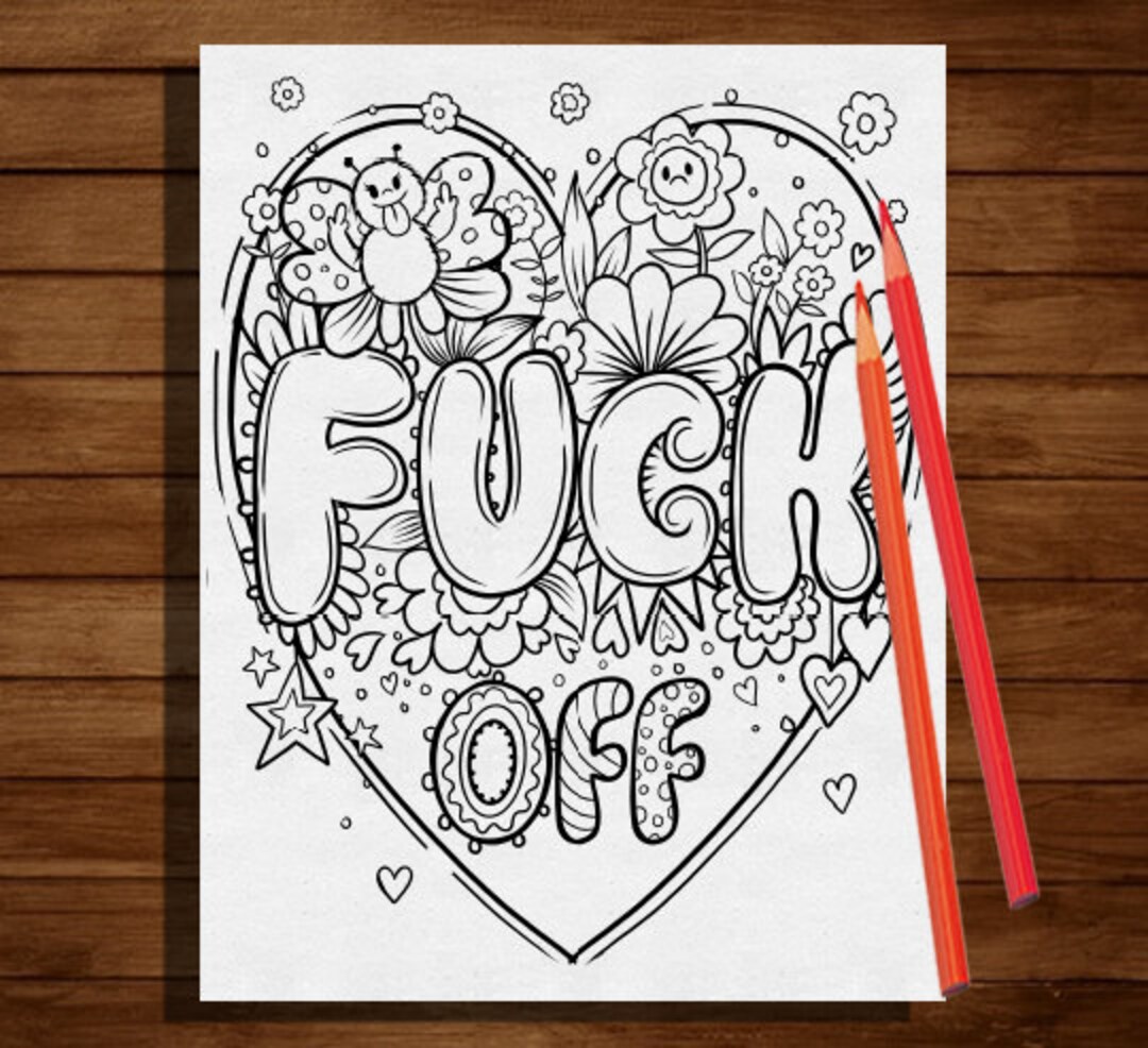 Sweary Coloring Page , Swearing Coloring Pages, Sweary Coloring Book ...