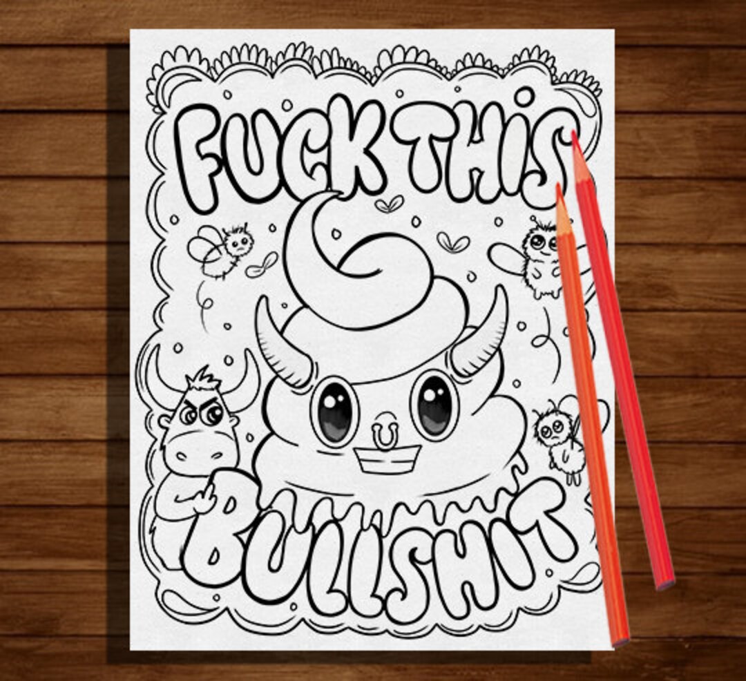 Sweary Coloring Page , Swearing Coloring Pages, Sweary Coloring Book ...