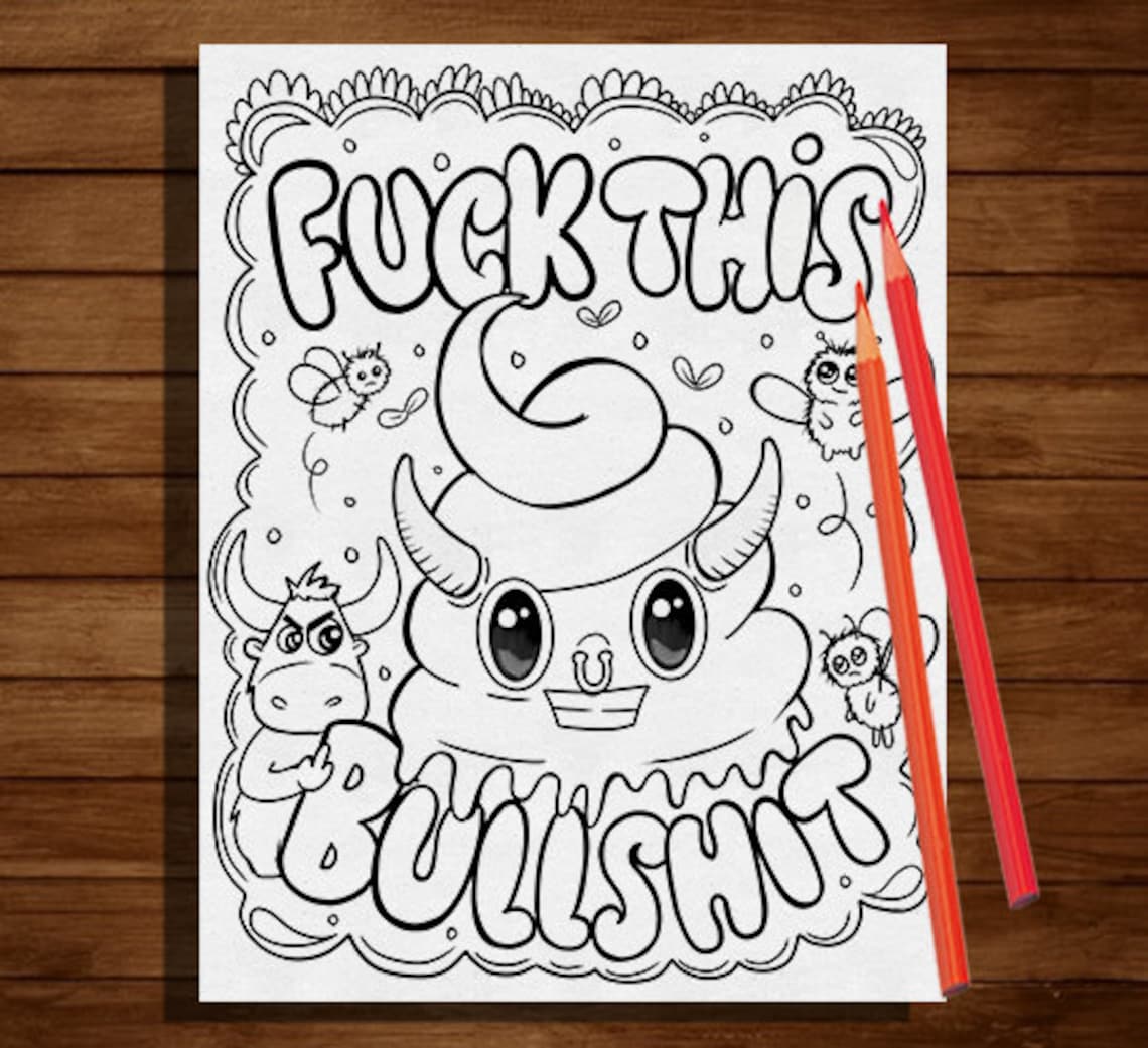 Sweary Coloring Page , Swearing Coloring Pages, Sweary Coloring Book ...