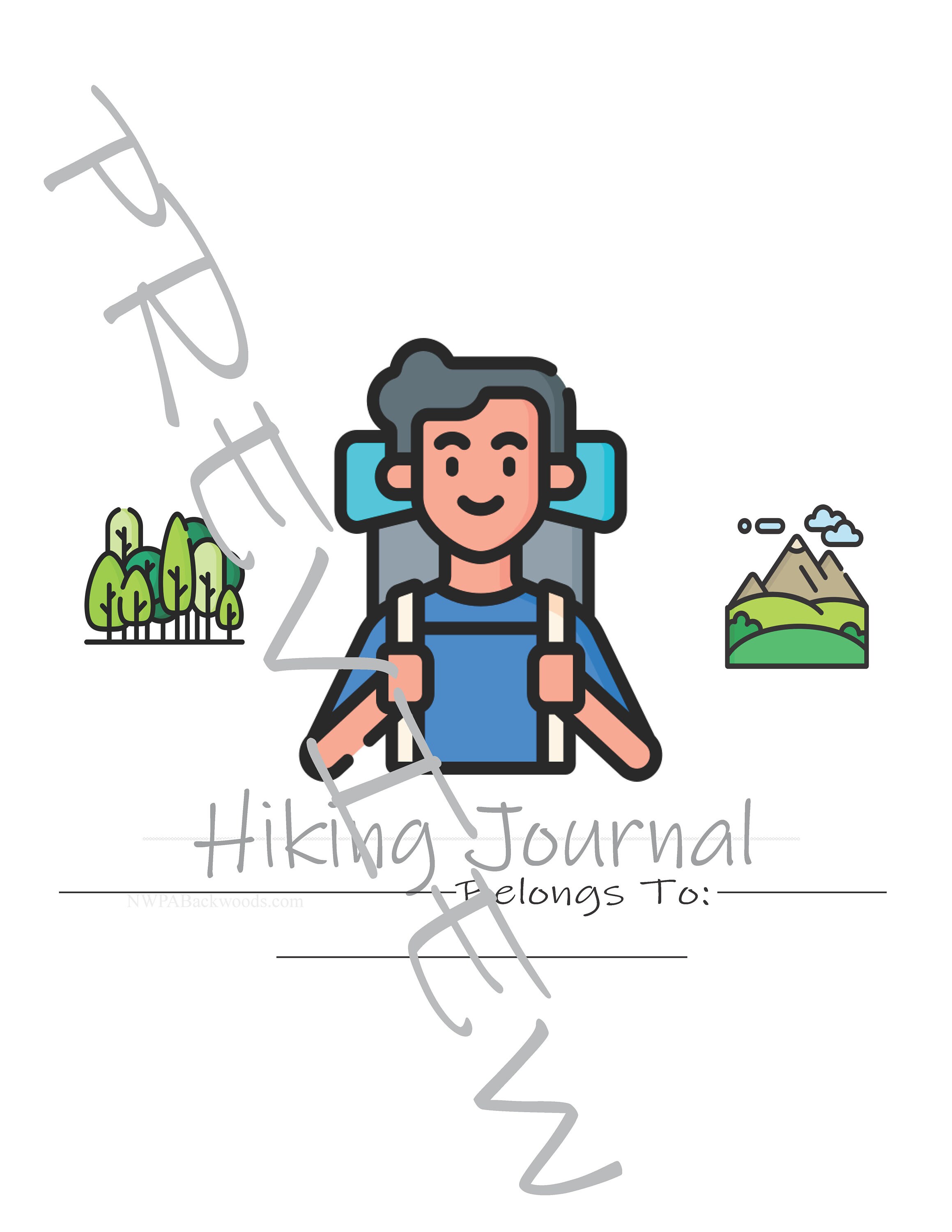 Hiking Journal Printable Pages - Trail Log, Trail Review, 100 Mile Goal ...