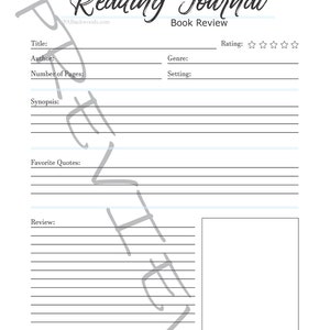 Reading Journal Printable Pages - Goal Sheets With 50, 100, 200 and 500 ...
