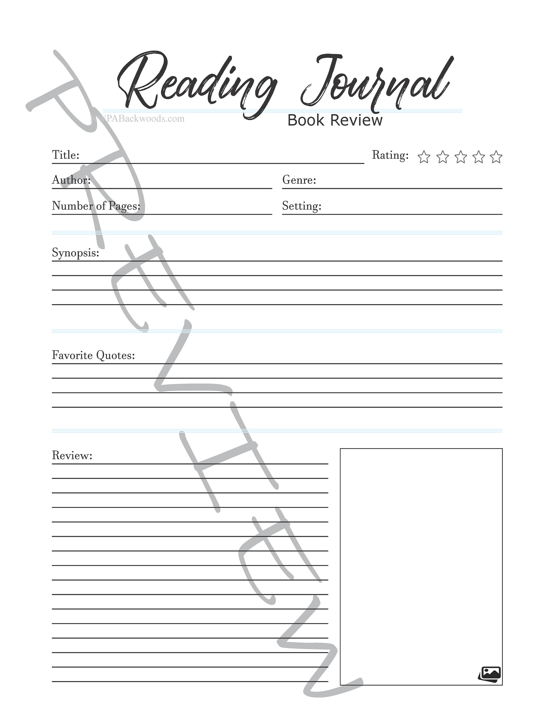 Reading Journal Printable Pages - Goal Sheets With 50, 100, 200 and 500 ...