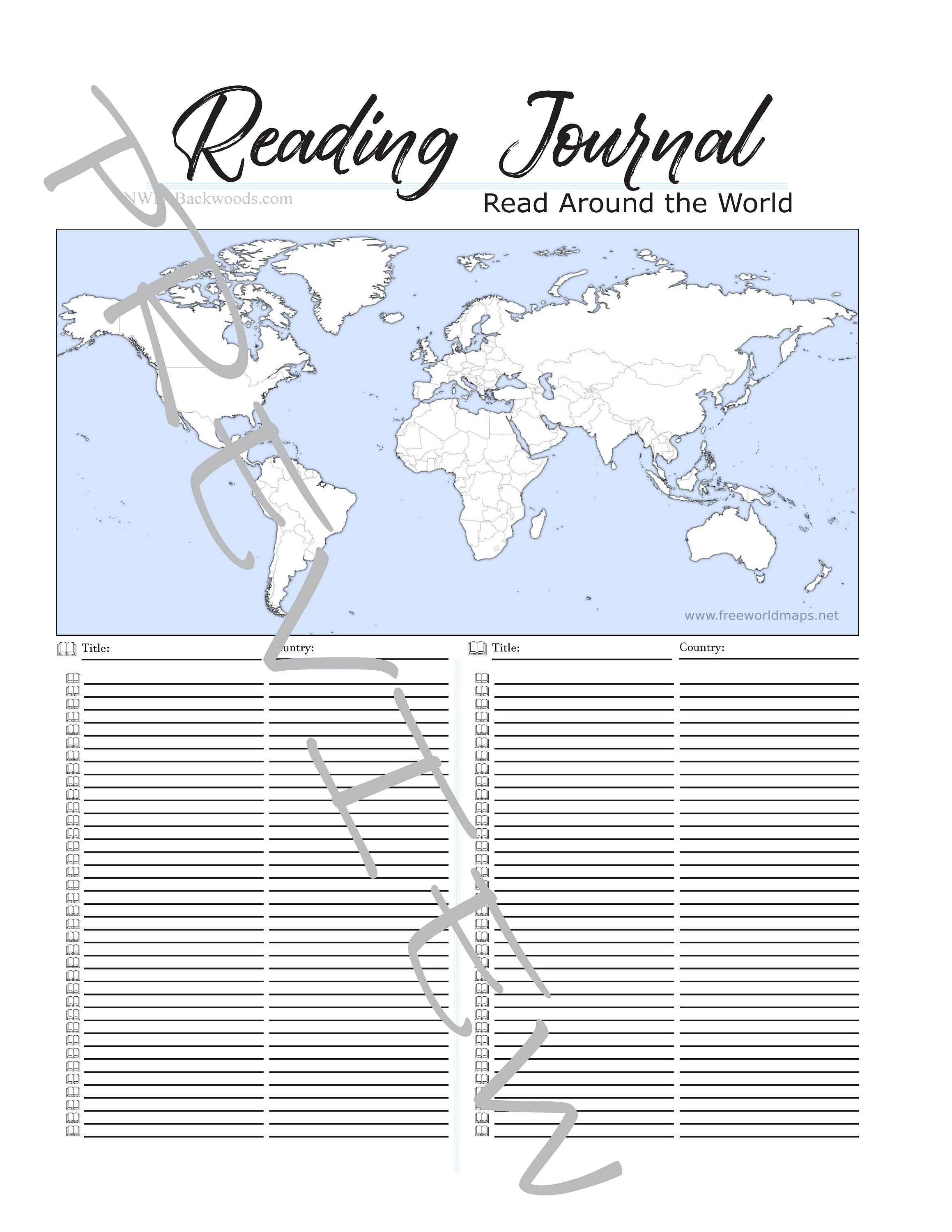 Reading Journal Printable Pages - Goal Sheets With 50, 100, 200 and 500 ...