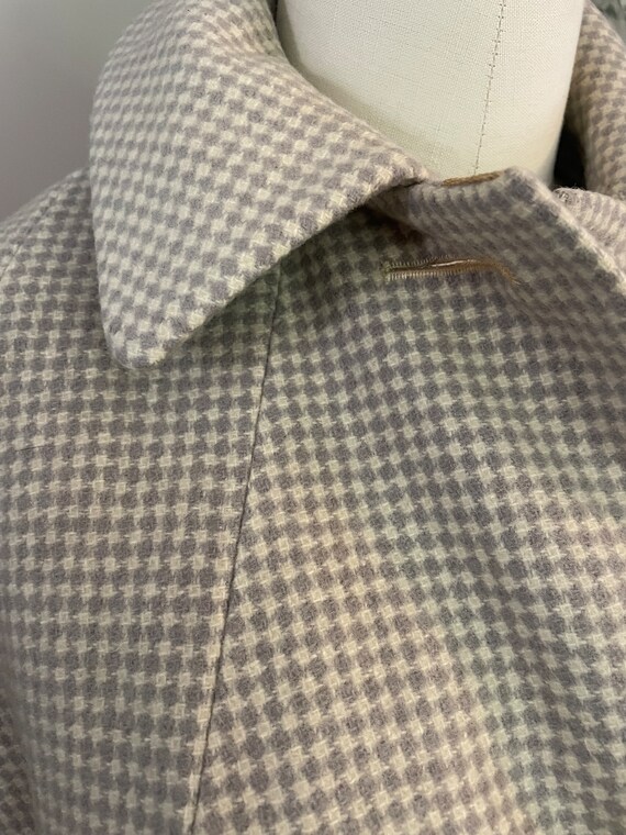 1960s Grey Houndstooth Wool Coay - Gem