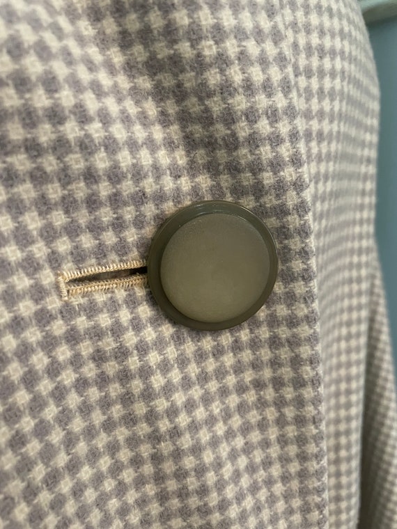 1960s Grey Houndstooth Wool Coay - Gem