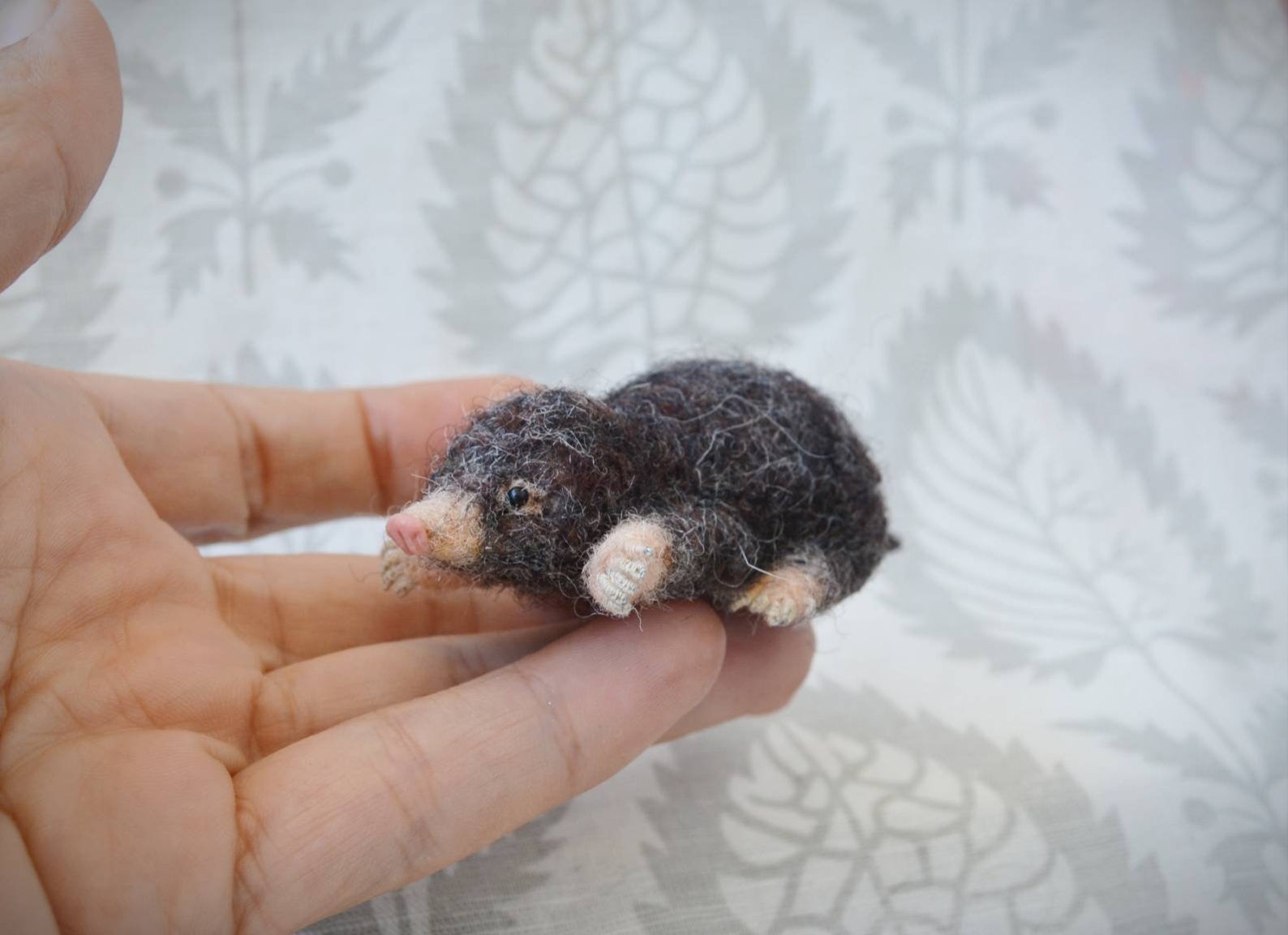 Needle Felted Mole Felted Toy Mole Wild Animals Tiny Mole - Etsy
