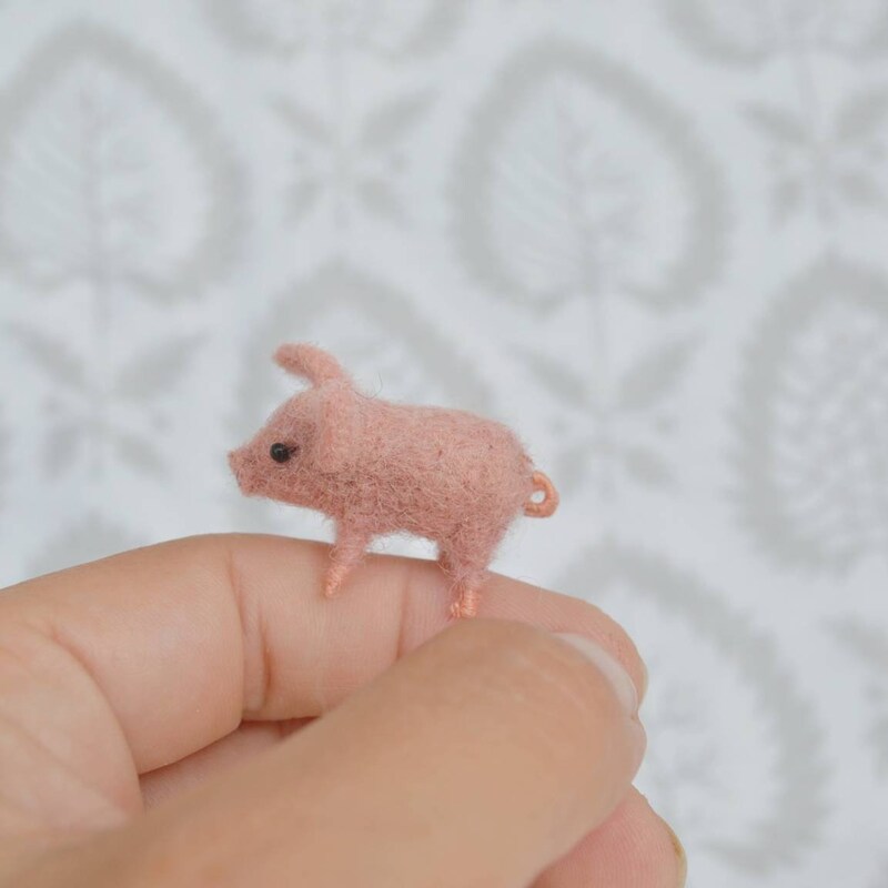 Felt Pig - Etsy