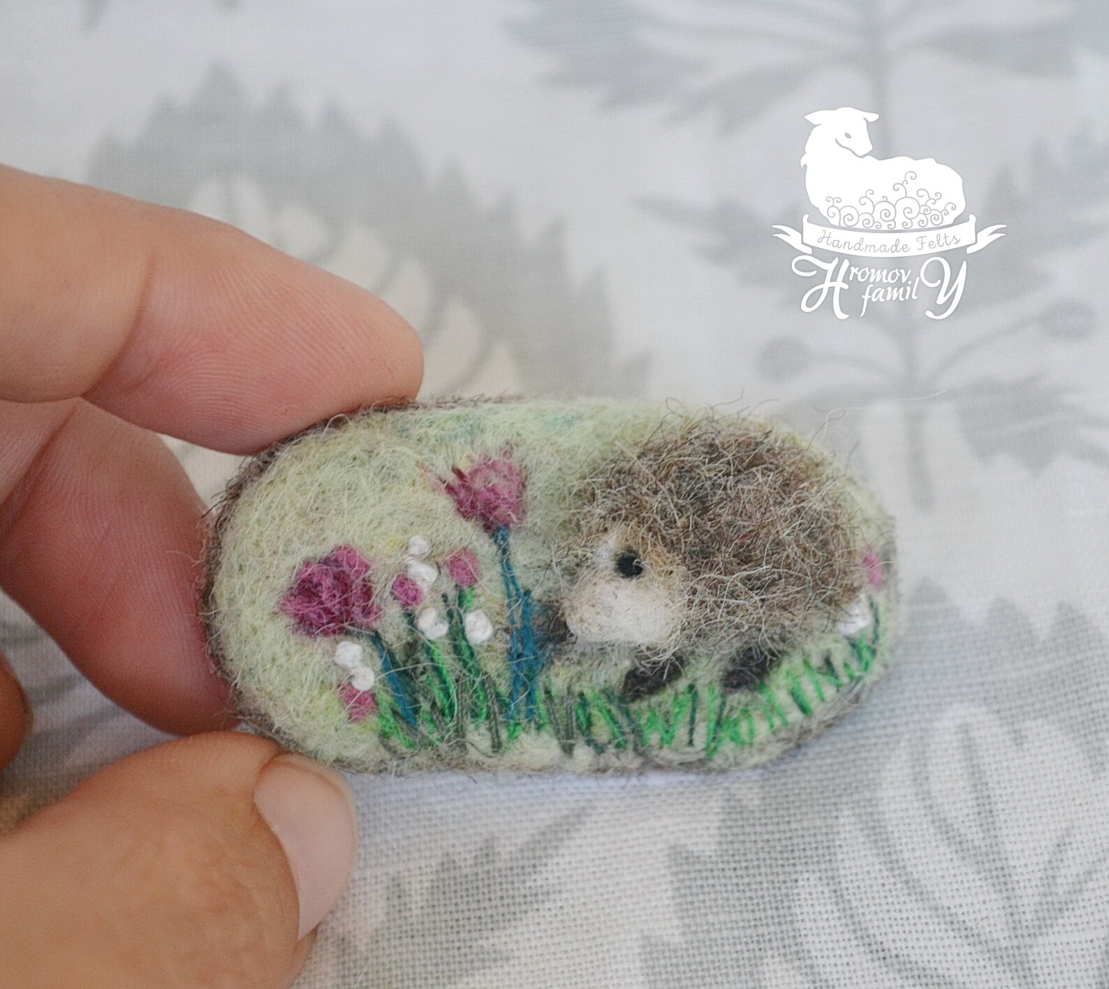 Hedgehog Felted Brooches Forest Nature Animal Felt Brooches | Etsy