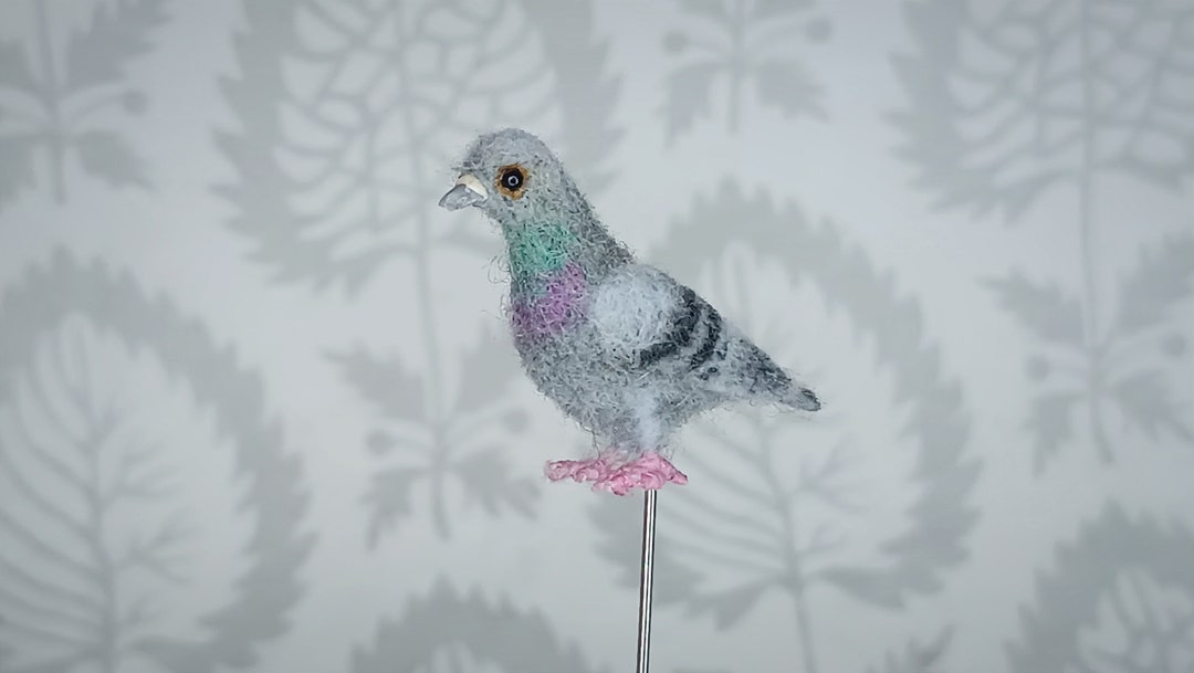 Needle Felted Dove Miniature, Bird Sculpture, Dollhouse Decor - Etsy