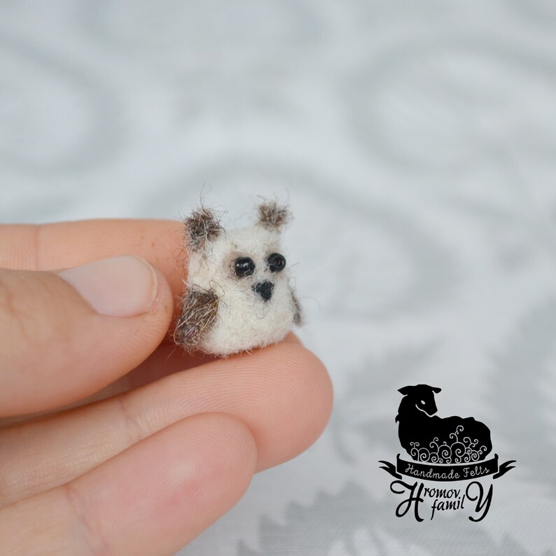 Owl Tiny Needle Wool Felted Owl Lover Gift OOAK Cute Owlet - Etsy