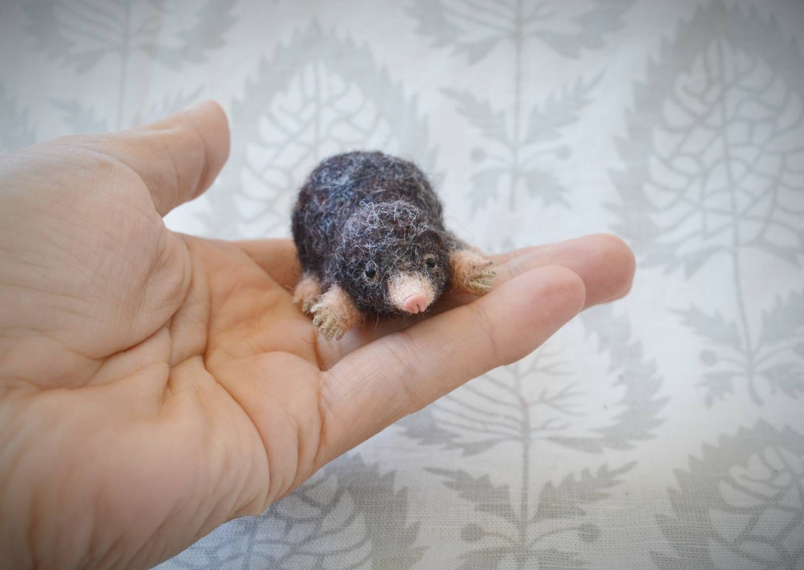 Needle Felted Mole Felted Toy Mole Wild Animals Tiny Mole - Etsy