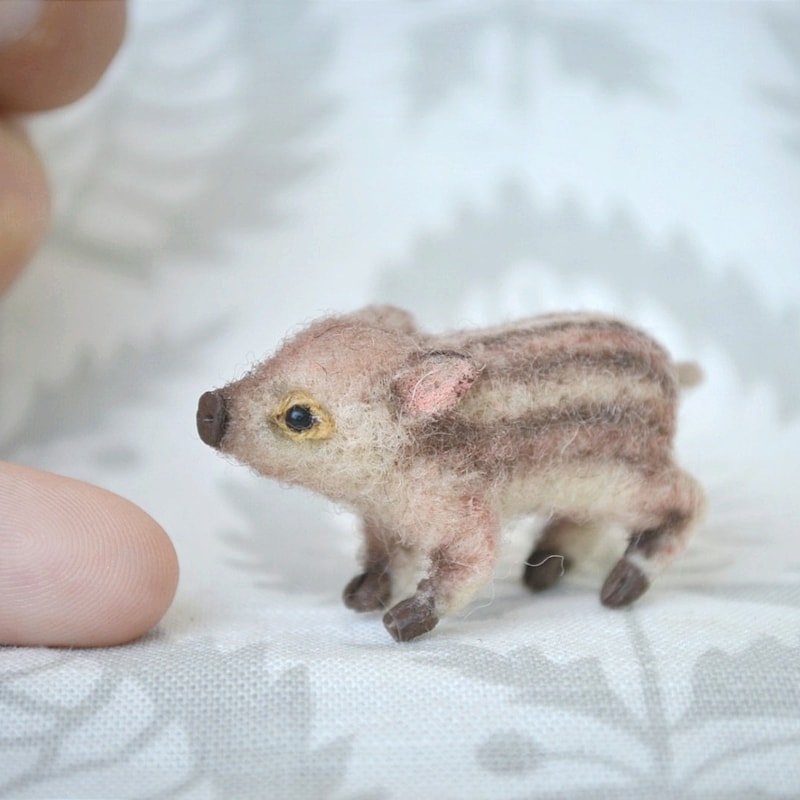 Needle Felted Pig - Etsy