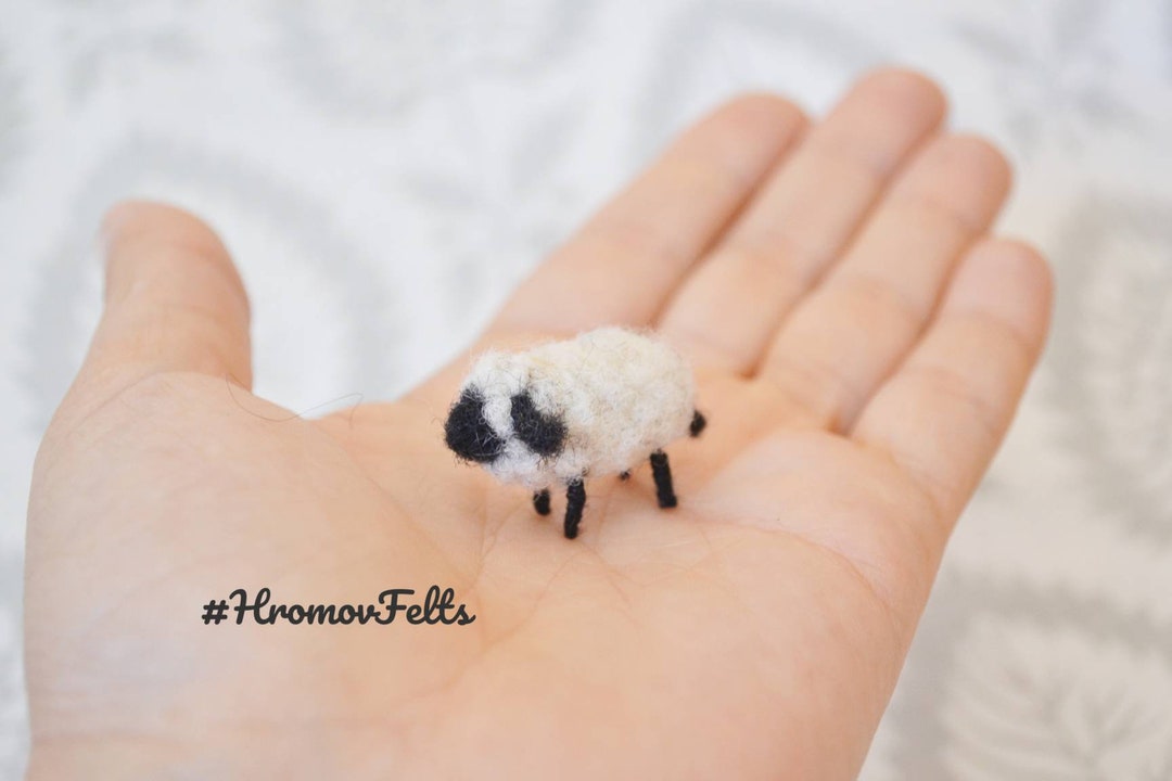 Sheep Tiny Needle Felted, Animal Dollhouse Miniature, Lamb Tiny Toy ...