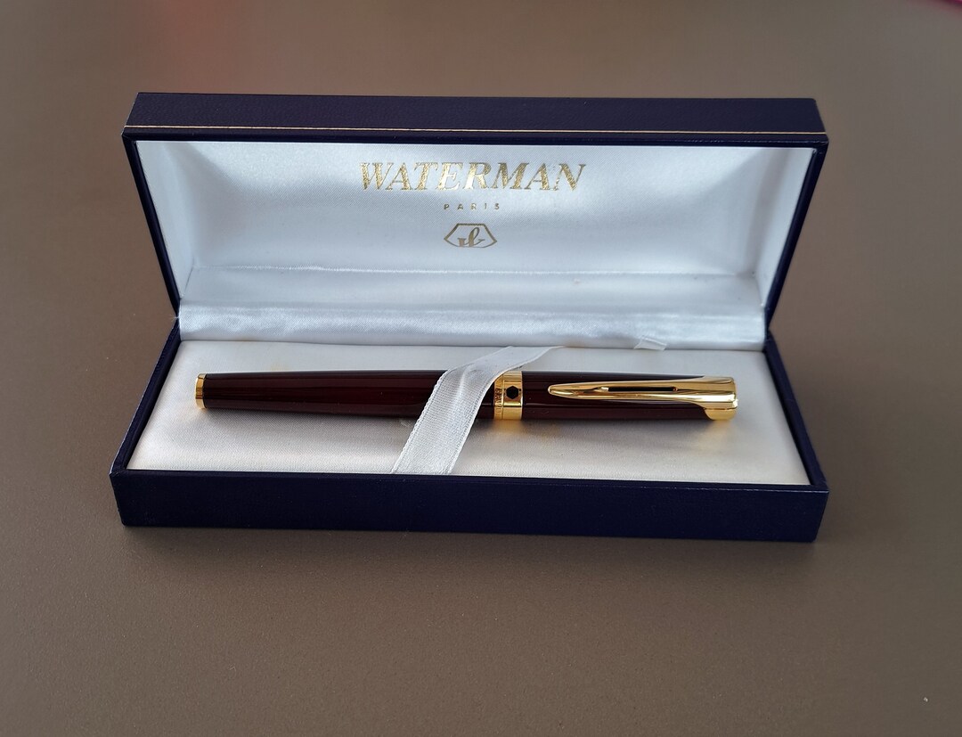 Waterman Fountain Pen, Vintage Waterman L'etalon Fountain Pen, Burgundy ...