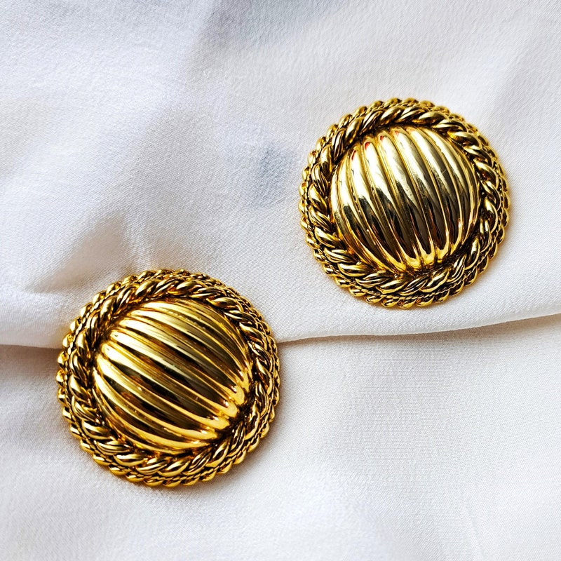 Big Round Earrings - Etsy