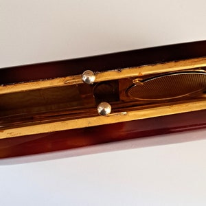 Vintage 50s/60s Faux Tortoise Shell Bakelite Lucite Plastic Makeup ...