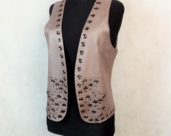 Rhinestone Vest | Etsy