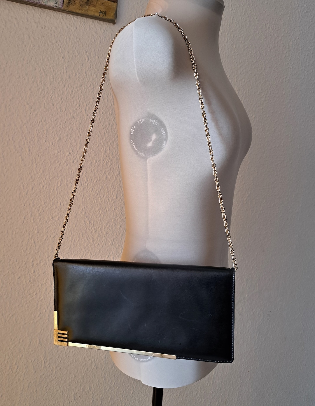 Vintage 80s Leather Small Bag, J. Sanchis Canet Valencia Handbag, Black ...