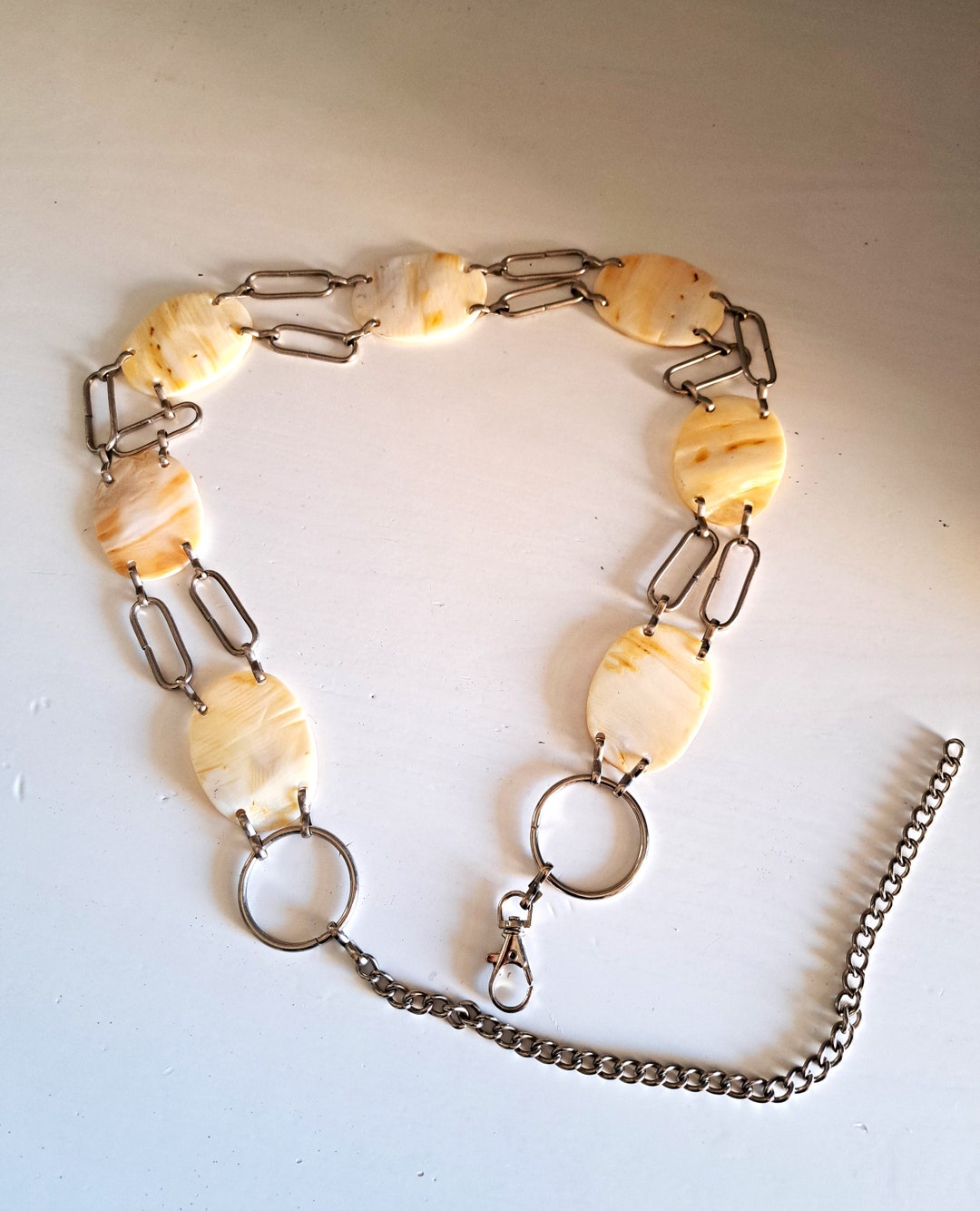 Vintage Sea Shell Waist Belt: Silver Tone Bohemian Chain - Etsy