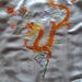 Vintage Hand Embroidered Dragon Robe Golden Dragon Chinese White Silk ...