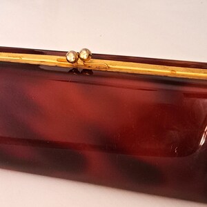 Vintage 50s/60s Faux Tortoise Shell Bakelite Lucite Plastic Makeup ...