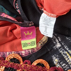 Vintage Save the Queen Silk Dress, Multicolor Artistic Design, Unique ...