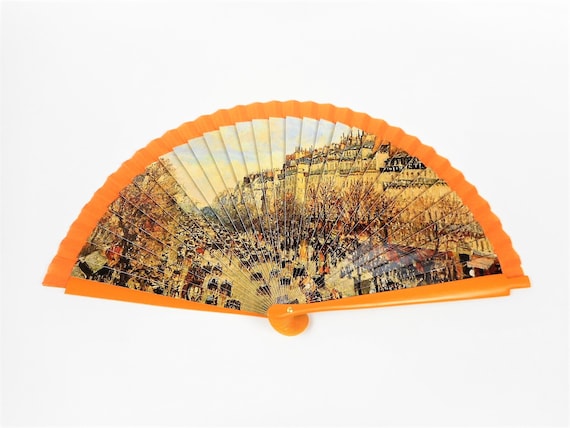 Vintage Spanish Wooden Hand Fan With Platform Design by | Etsy