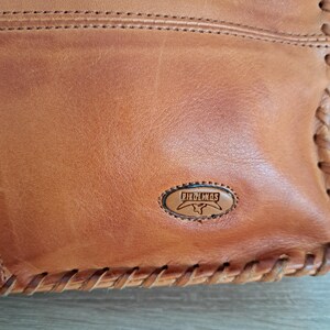 Vintage Pikolinos Tan Leather Shoulder Bag With Floral Accent - Etsy