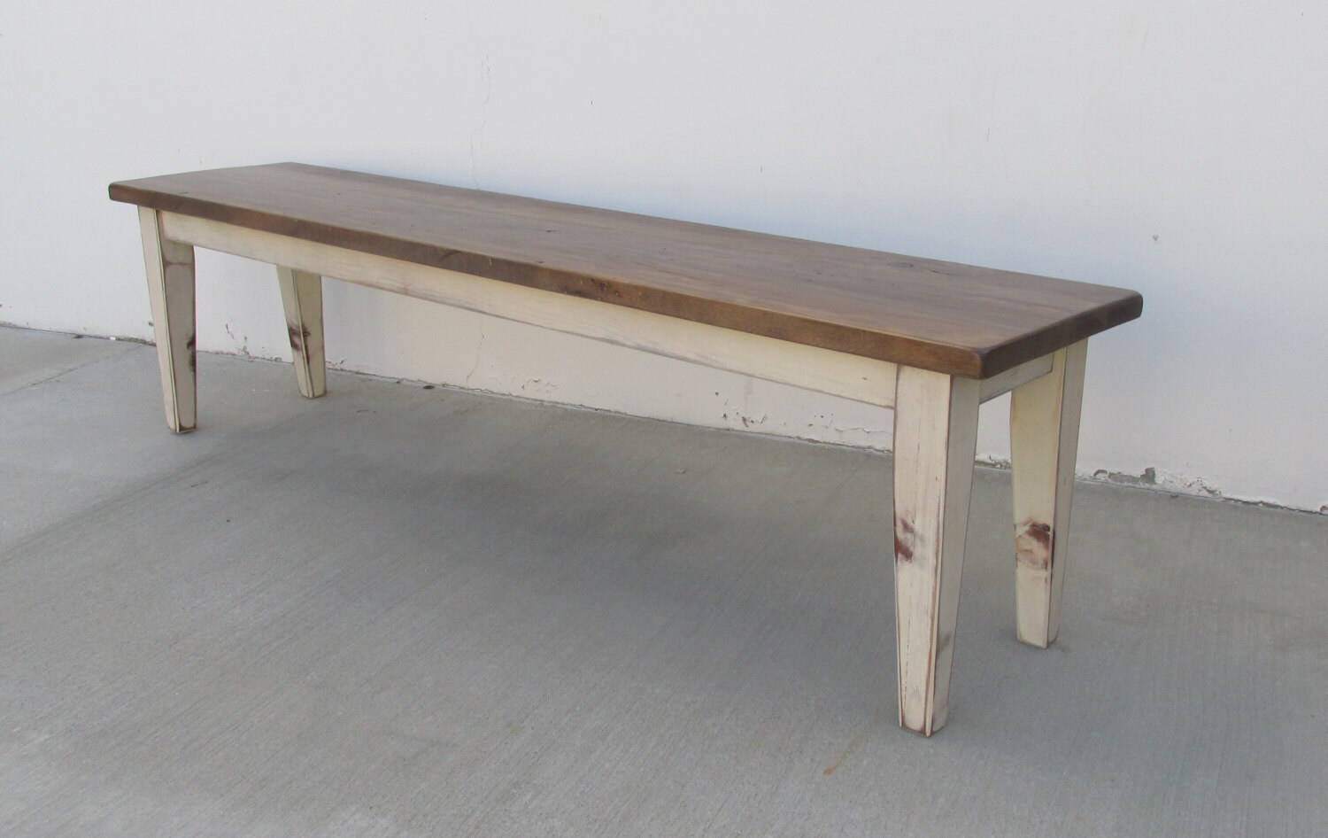 Bench Table Reclaimed Wood Dining Bench Rustic Farmhouse | Etsy