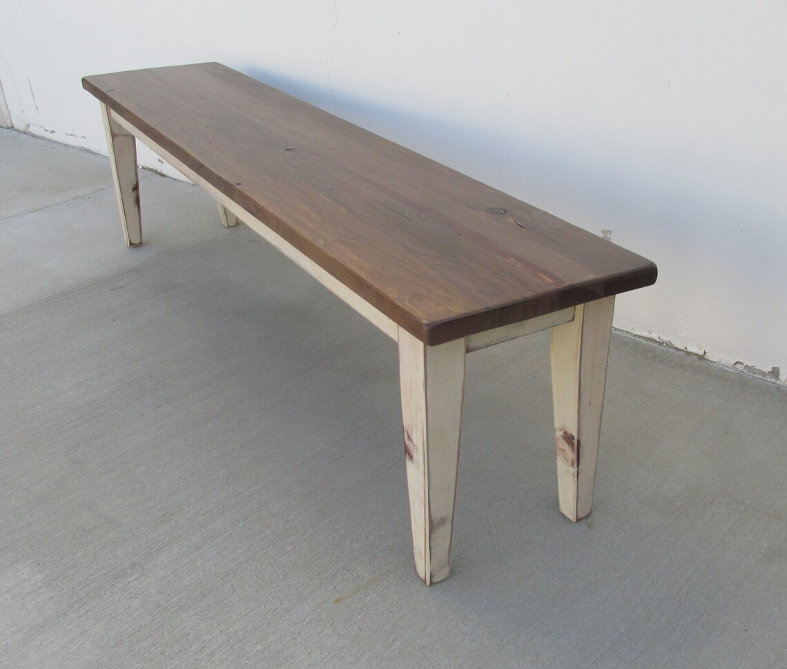 Bench Table Reclaimed Wood Dining Bench Rustic Farmhouse - Etsy