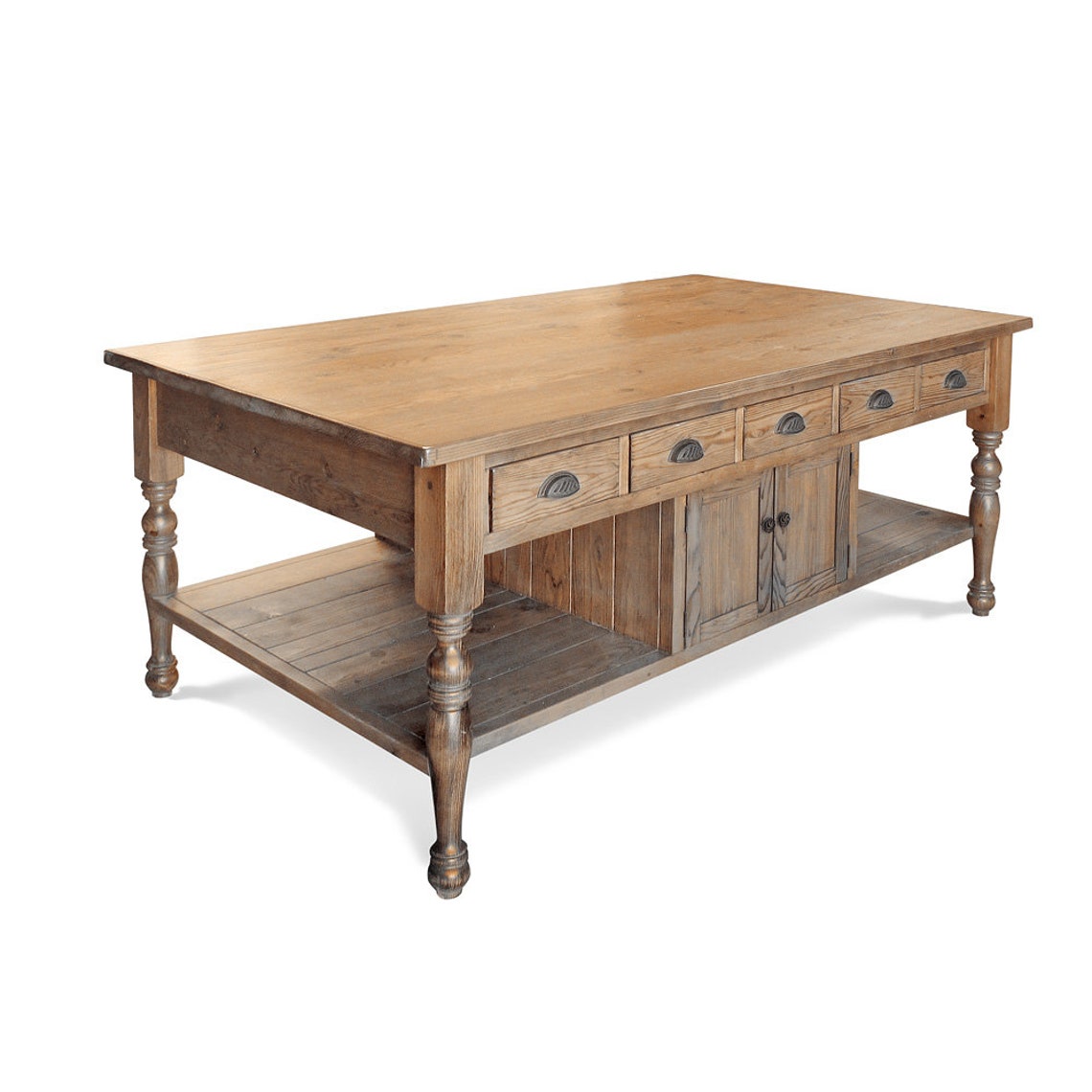 Kitchen Island Table Farmhouse Reclaimed Wood Farmhouse | Etsy