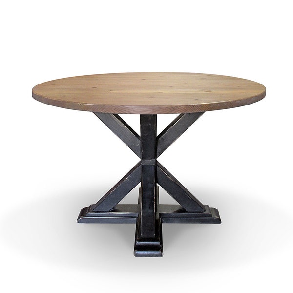 Reclaimed Wood Round Dining Table - Etsy