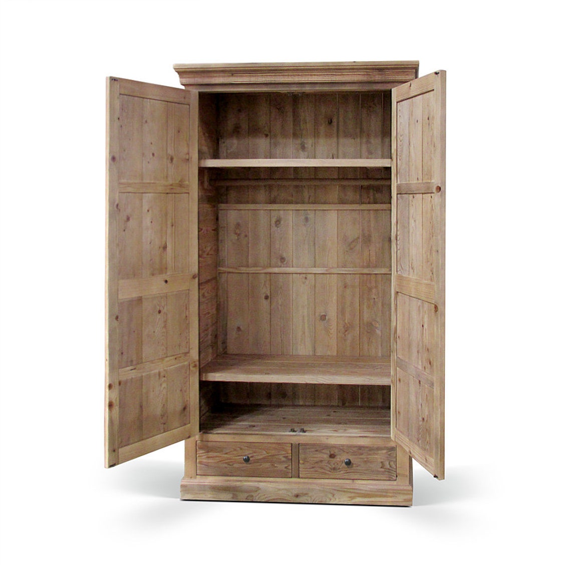Wardrobe Bookcase Display Cabinet Reclaimed Wood - Etsy