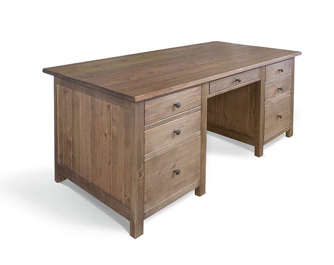Desk, Office, Executive Desk, Reclaimed Wood, Handmade, Rustic - Etsy