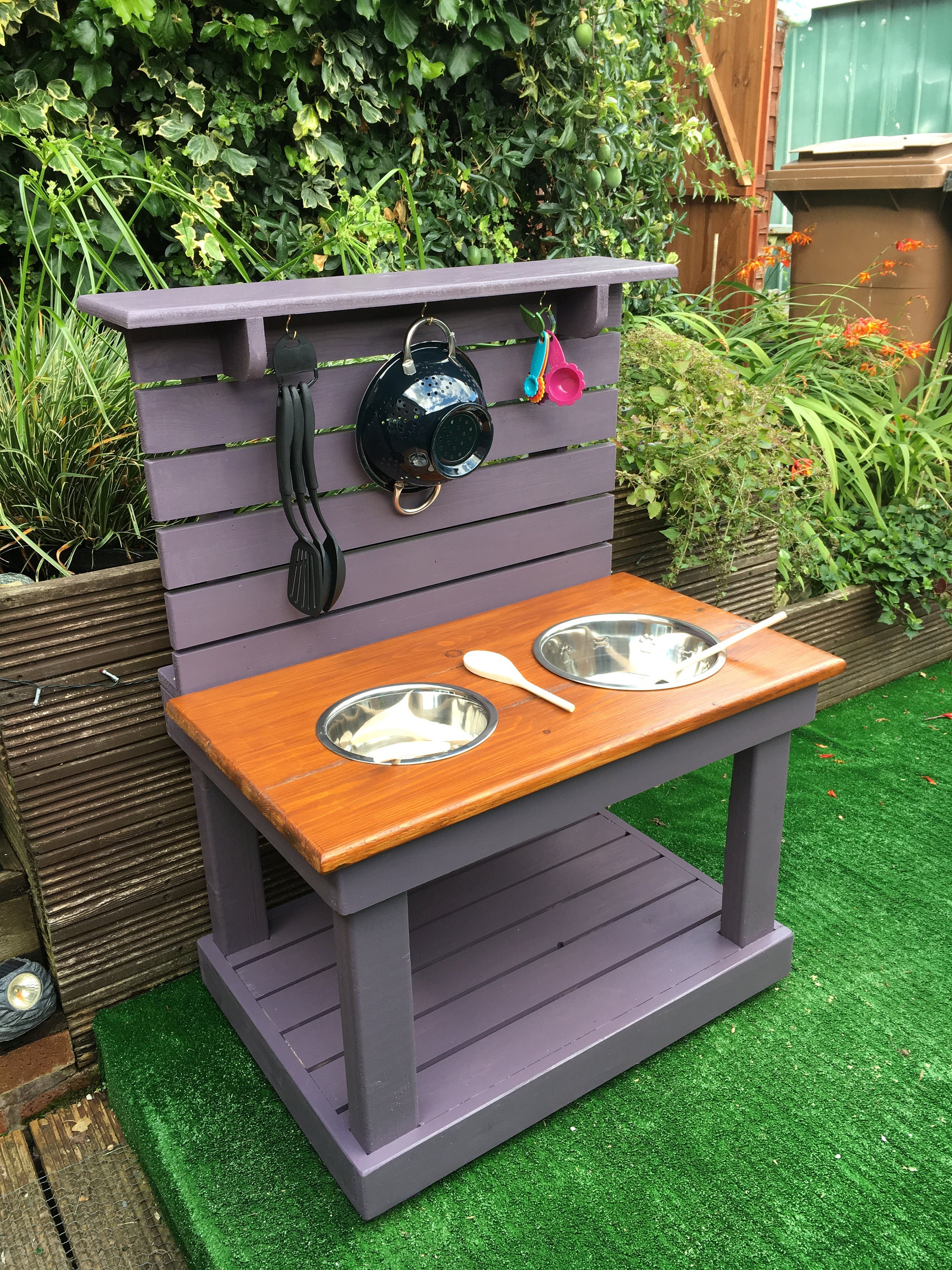 Mud Kitchen Children's Outdoor Play Furniture - Hand Made From Wood ...