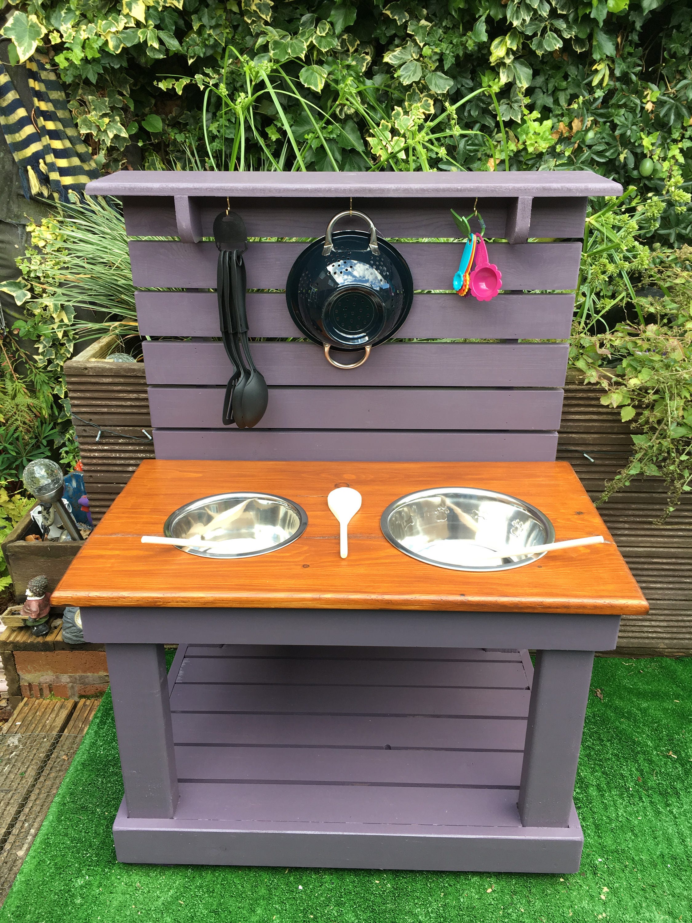 Mud Kitchen Children's Outdoor Play Furniture - Hand Made From Wood ...