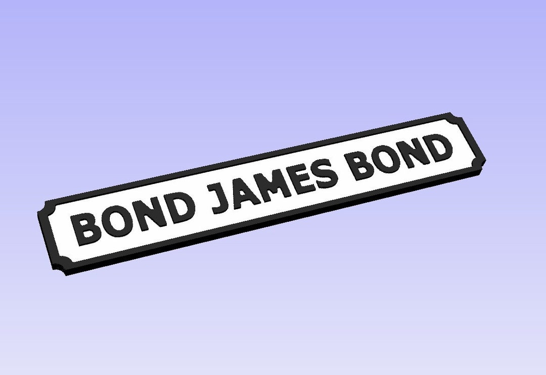 BOND JAMES BOND Sign Replica Vintage Street Sign Home - Etsy