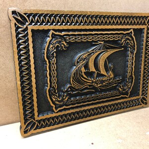 Viking Ship - Wall Art Plaque - Four Different Sizes Available - Etsy UK