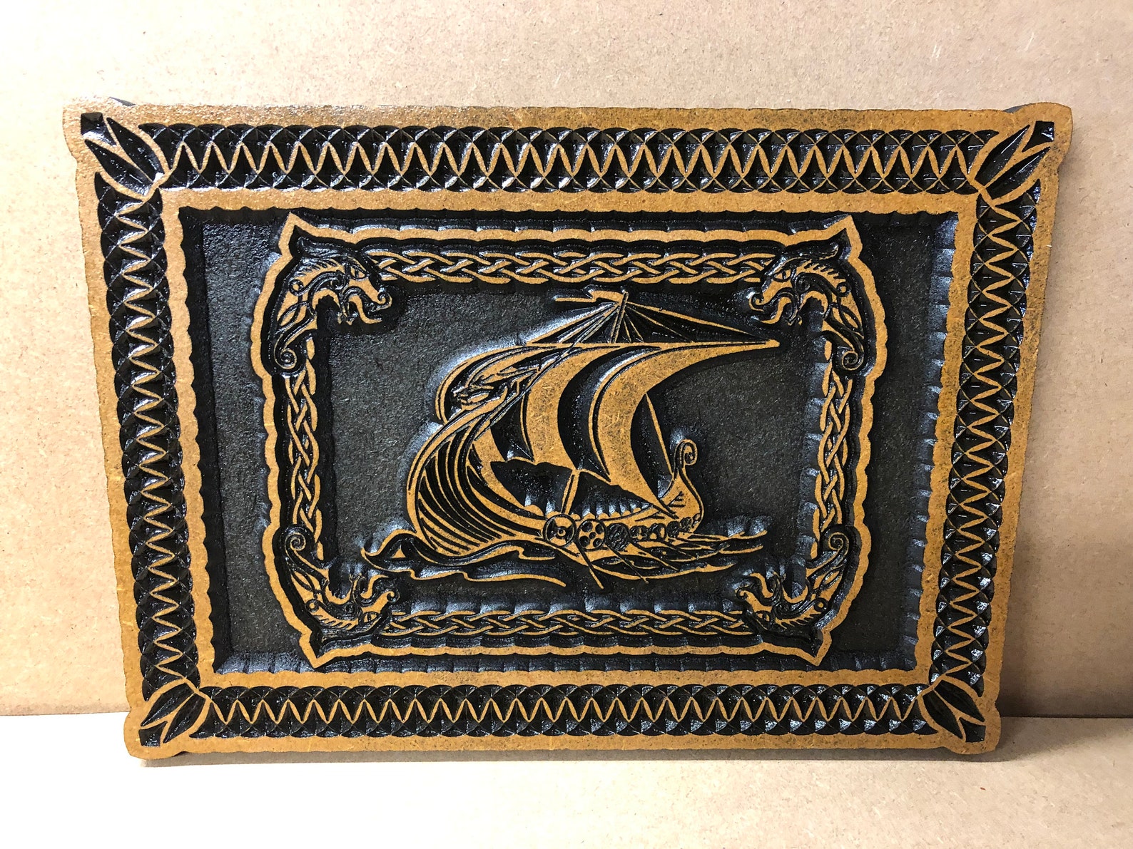 Viking Ship - Wall Art Plaque - Four Different Sizes Available - Etsy UK