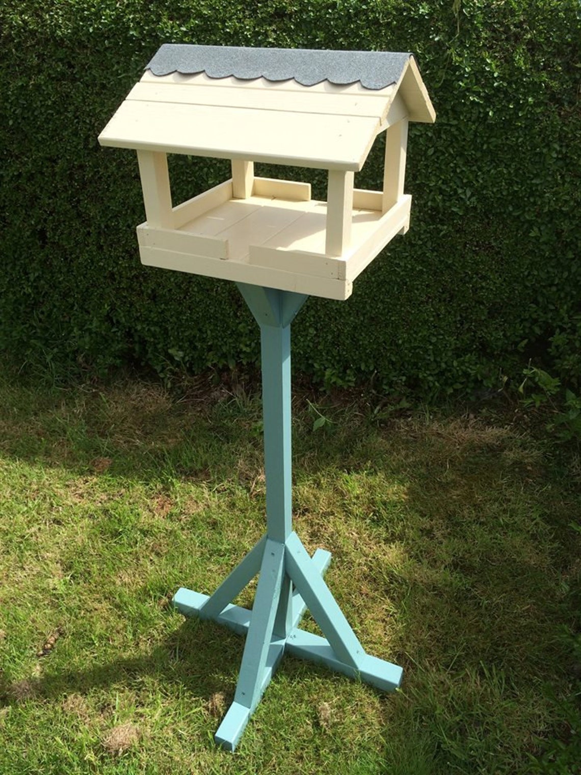 Garden Bird Feeder Table Hand Made in Country Cream and - Etsy UK